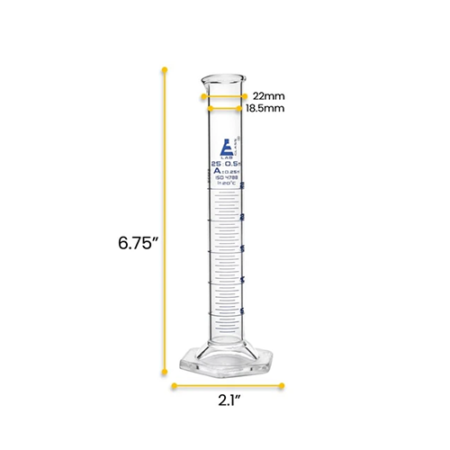 25 ml-Cilindro de medición Clase A - ProlabQ Guatemala